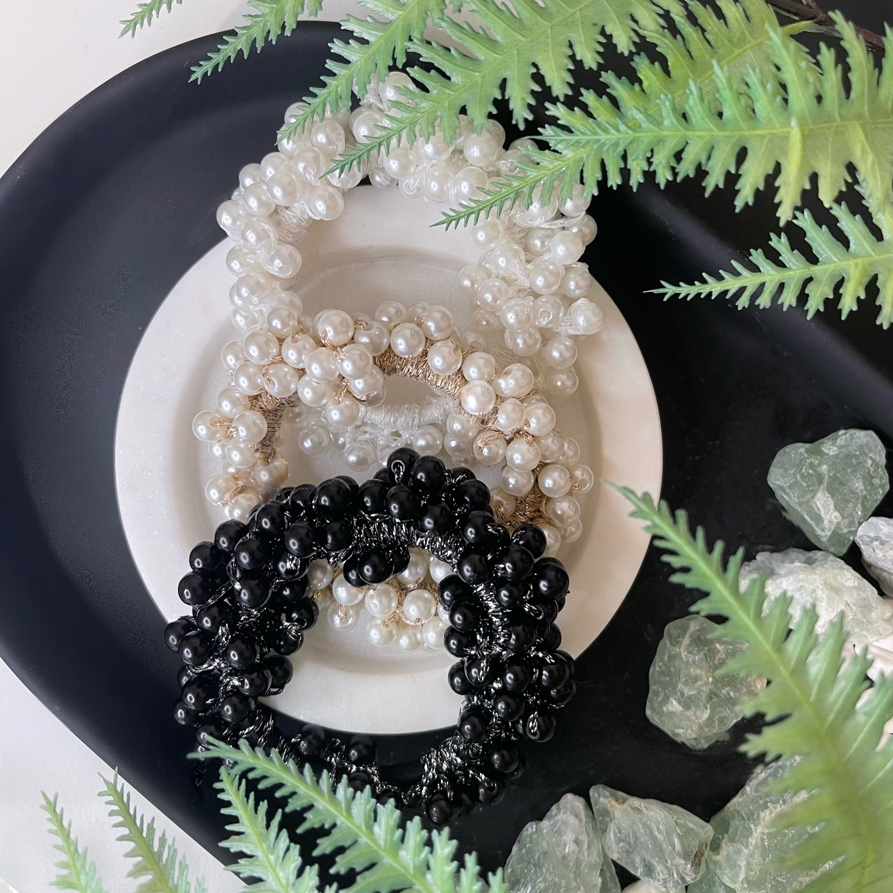 Equestrian Competition Dressage Show Horse Pearl Scrunchie - Full ...